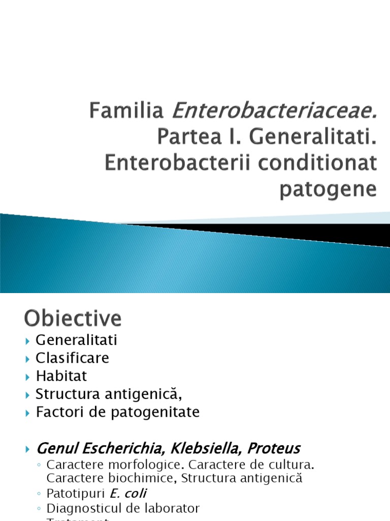 Familia Enterobacteriaceae 1 | PDF