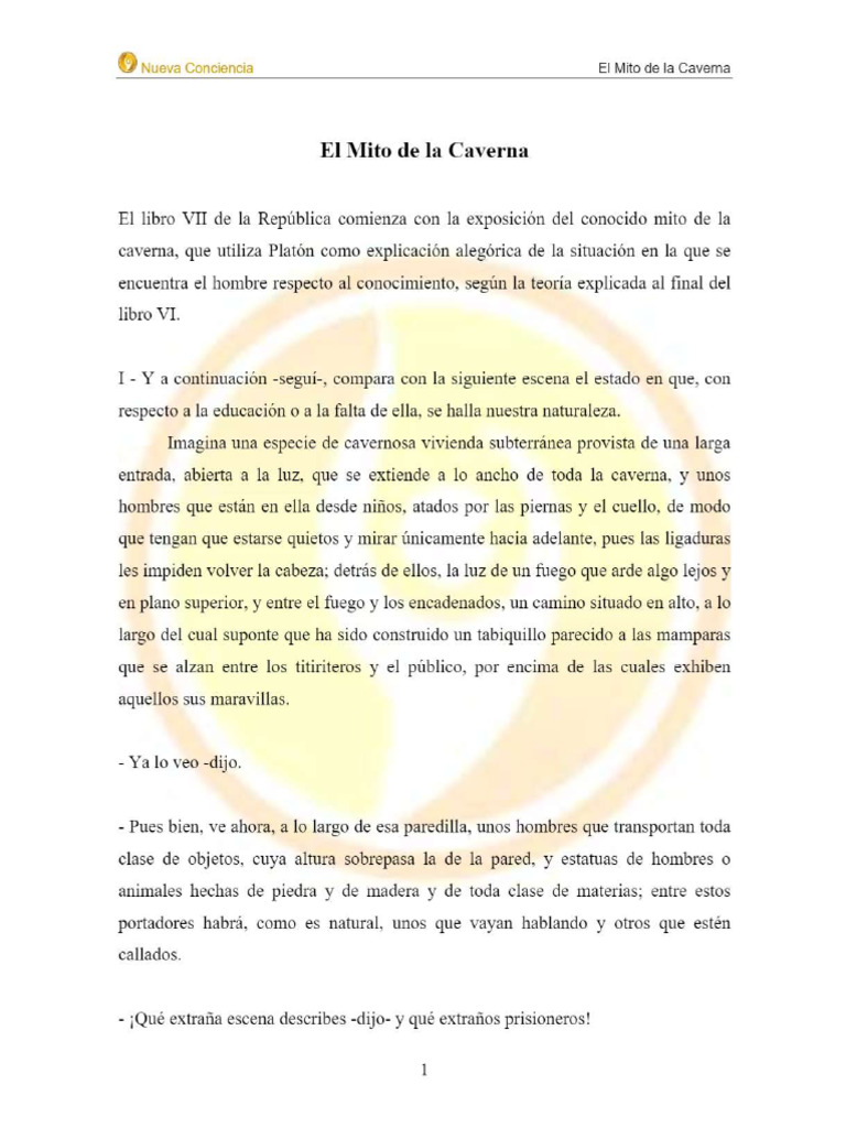 El Mito de La Caverna | PDF