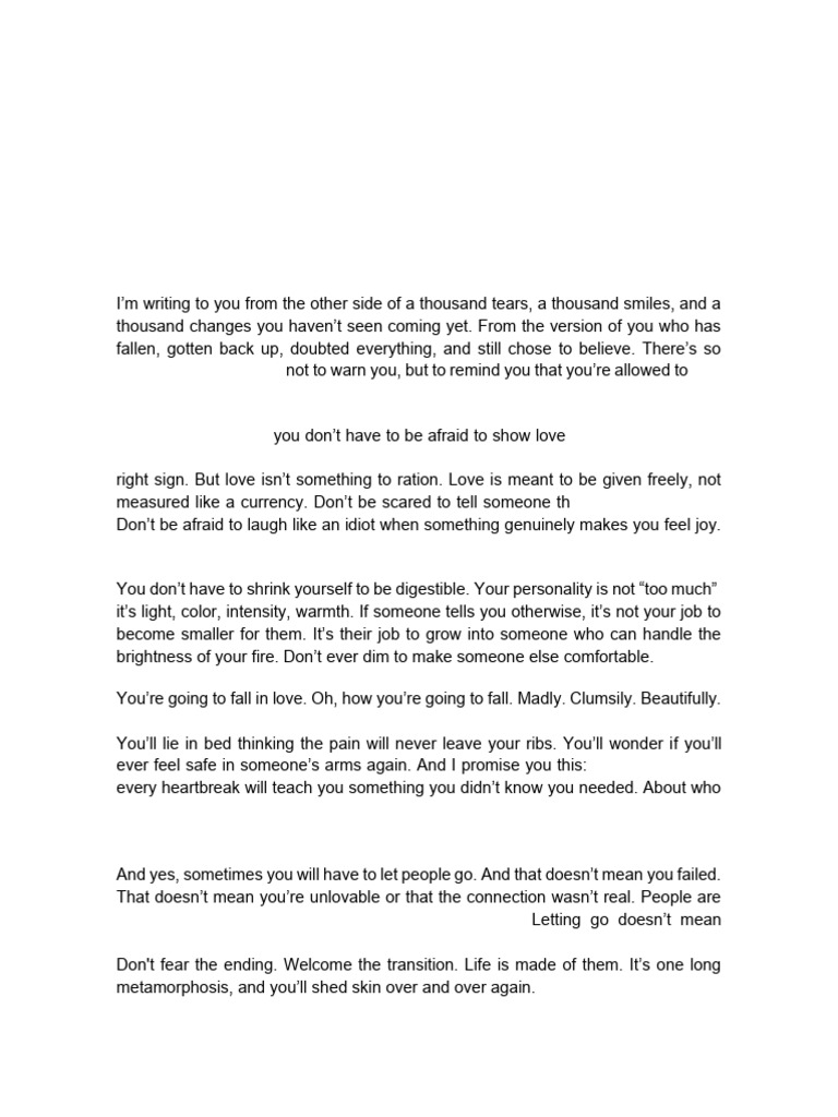 Letter To My Past Self COCO | PDF