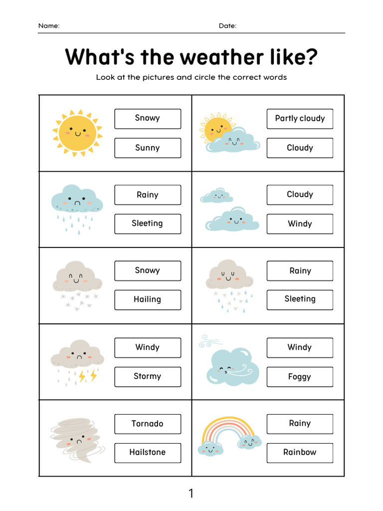 Weather Activity | PDF | Weather | Meteorological Phenomena
