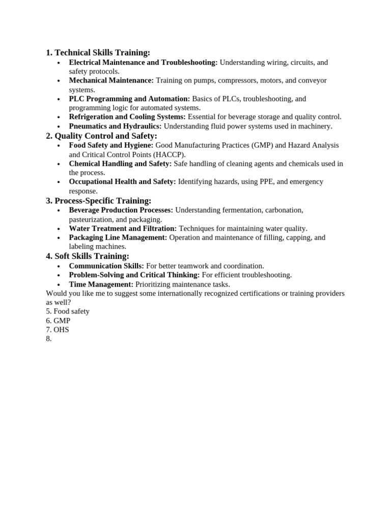 Maintenance Training Program Overview | PDF