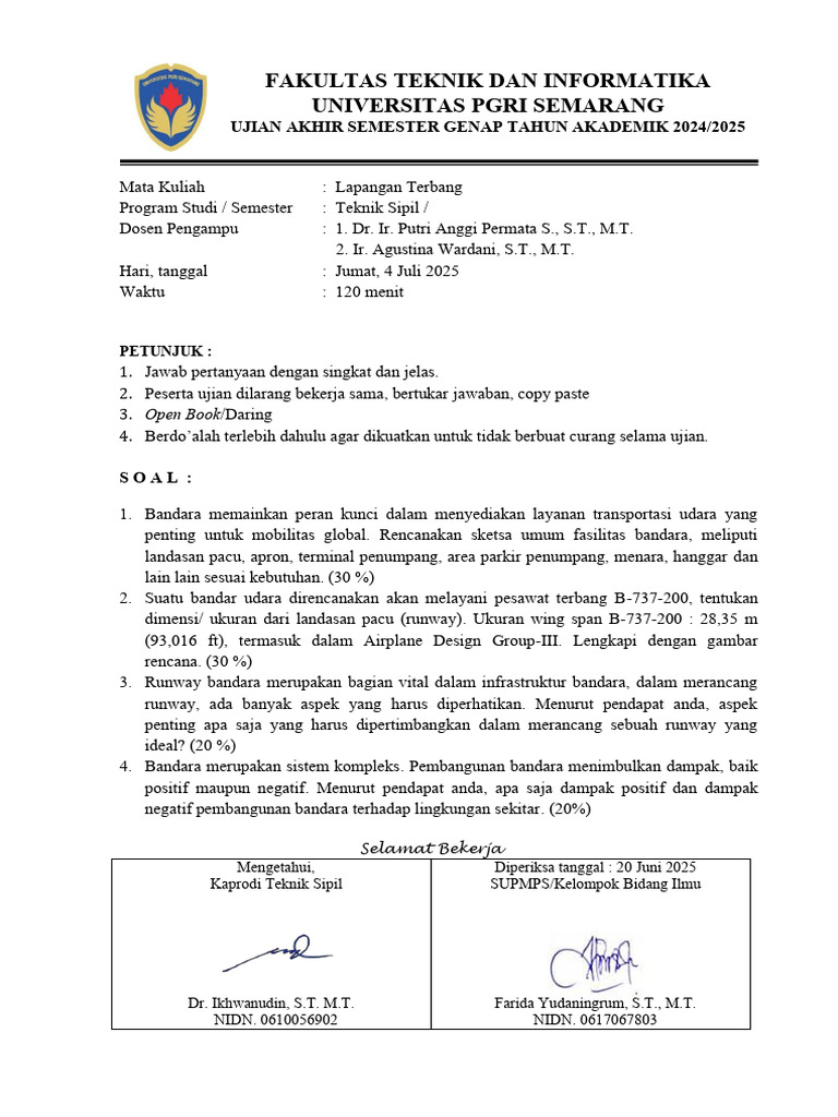 UAS Lapter Genap 2024 2025 | PDF