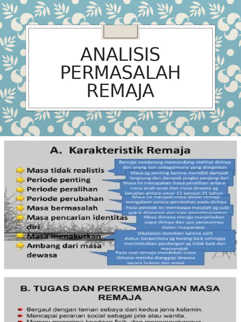 Analisis Permasalah Remaja | PDF