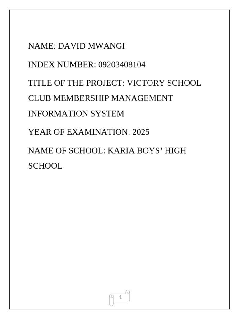 David Mwangi | PDF | Databases | Access Control