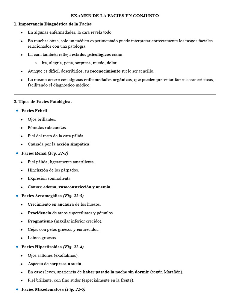 Semio Resumen Facies-Torax | PDF | Tos | Tórax
