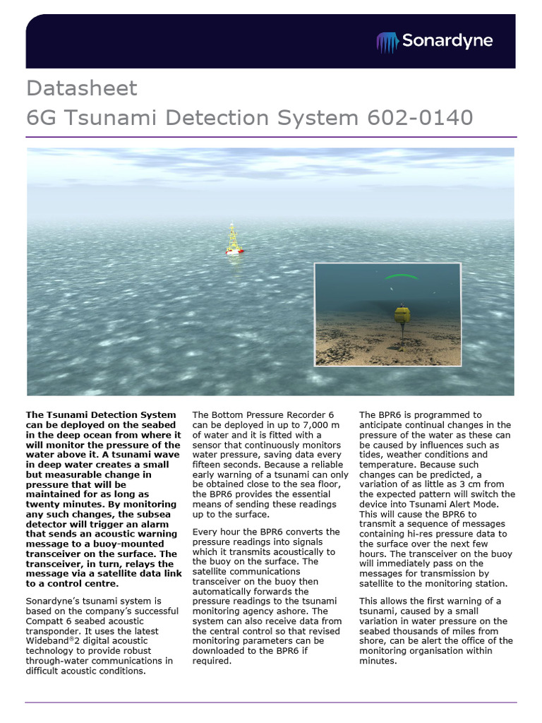 Sonardyne 8303 602-0140 Maxi-6k-Tsunami 6G | PDF | Tsunami ...