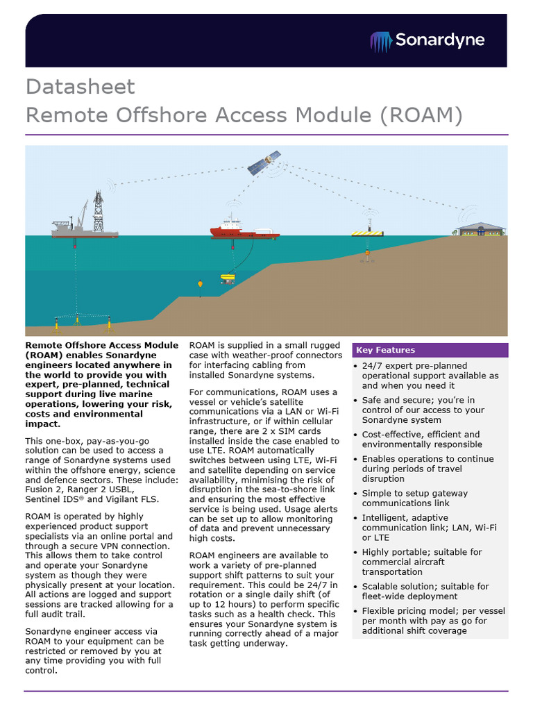 Datasheet Remote Offshore Access Module (ROAM) : Key Features | PDF ...