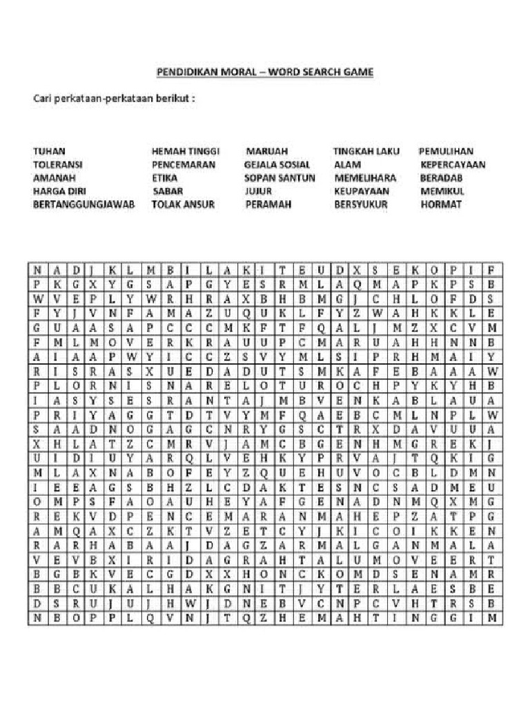 Kuiz Pendidikan Moral | PDF