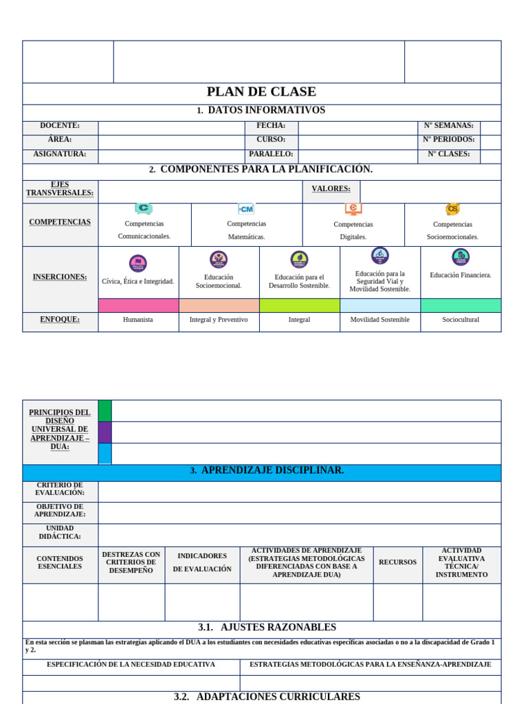 Plan de Clase Diario | PDF | Evaluación | Aprendizaje