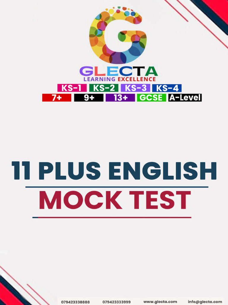 English Mock Test for 11 Plus Exam | PDF | Fair Trade | Language Mechanics