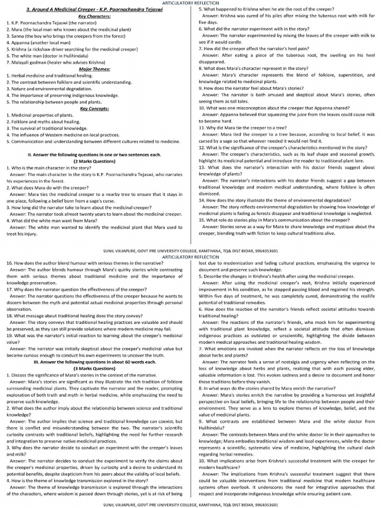 Around A Medicinal Creeper | PDF
