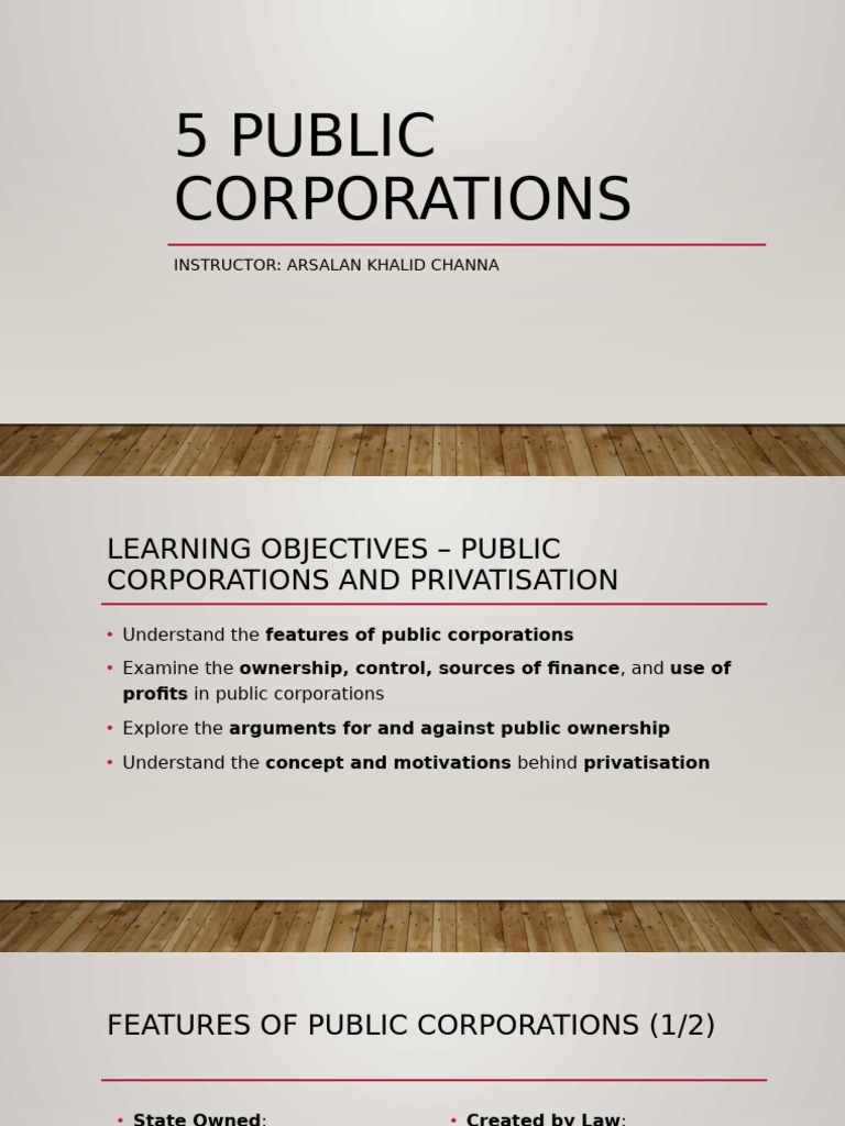 Public Corporations and Privatization Insights | PDF | Privatization ...