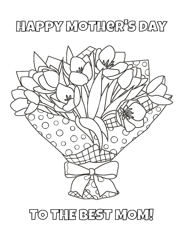 Happy Mother's Day Coloring Page | PDF