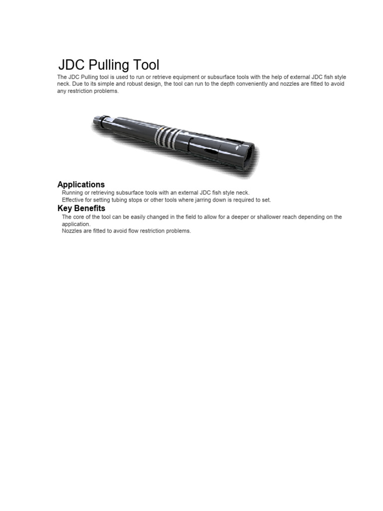 What Is JDC Pulling Tool | PDF