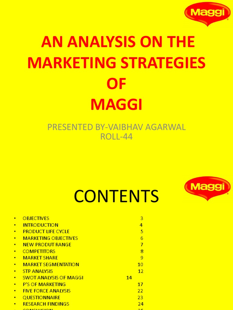 Maggi Final Presentation FINAL | PDF | Foods | Food And Drink