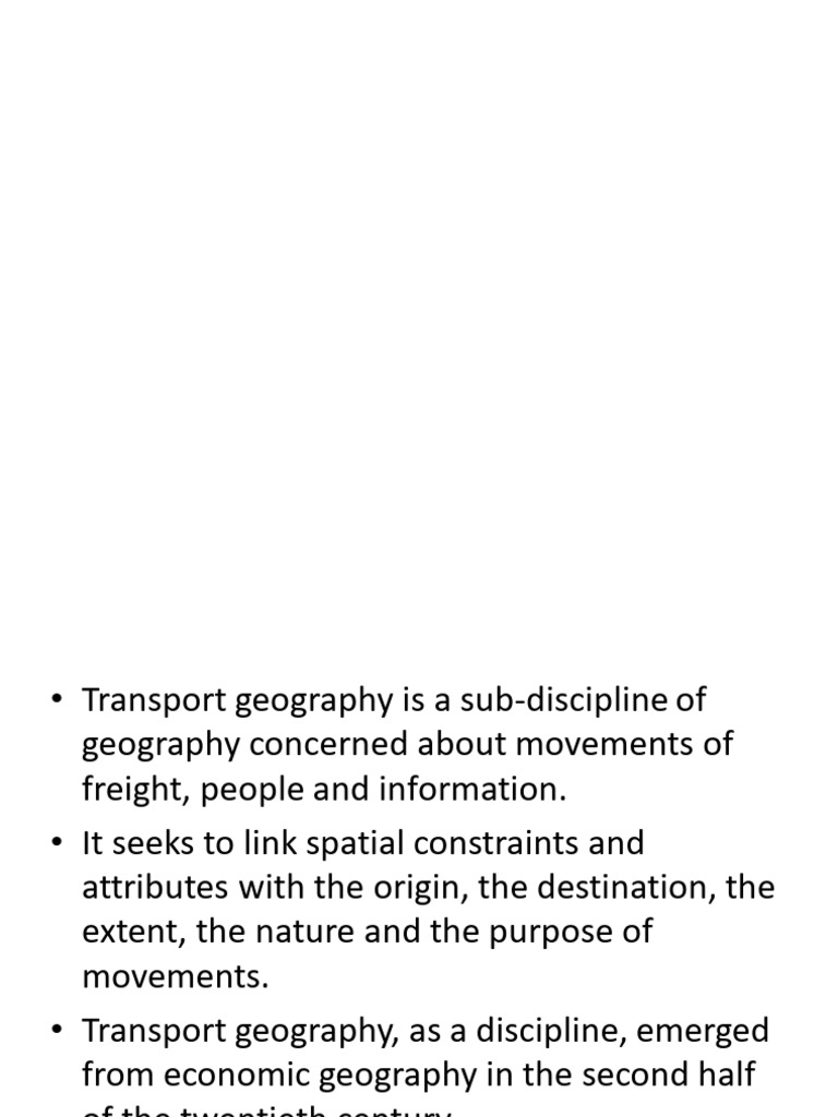 3626 - Transport Geography Introduction | PDF | Transport | Geography