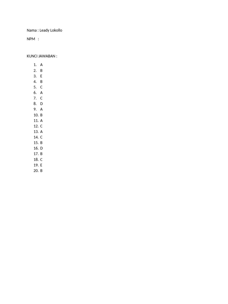 Leady Lokollo | PDF