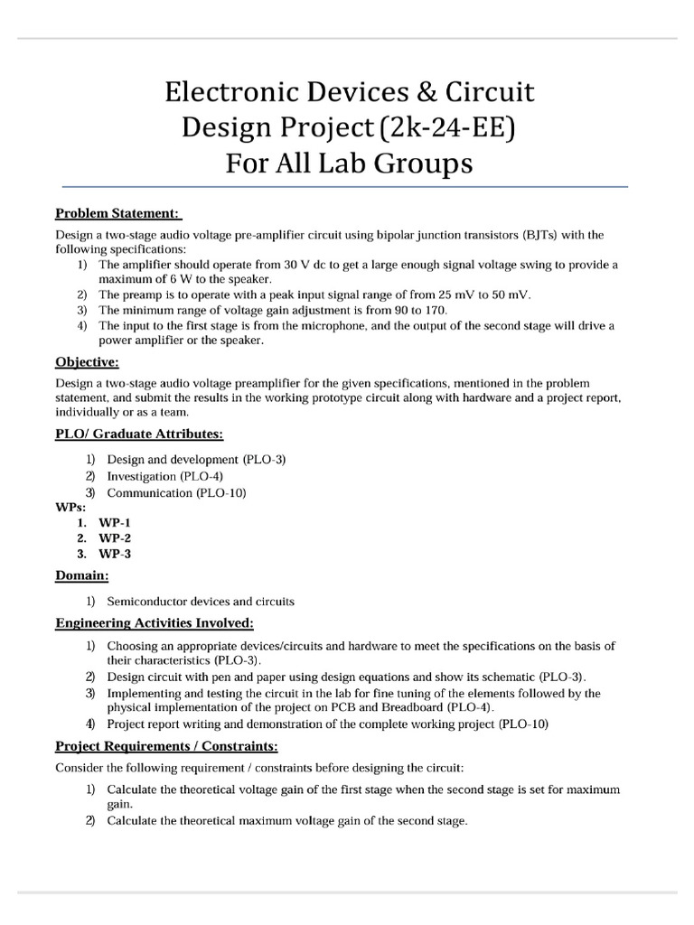 EDC Design Project | PDF