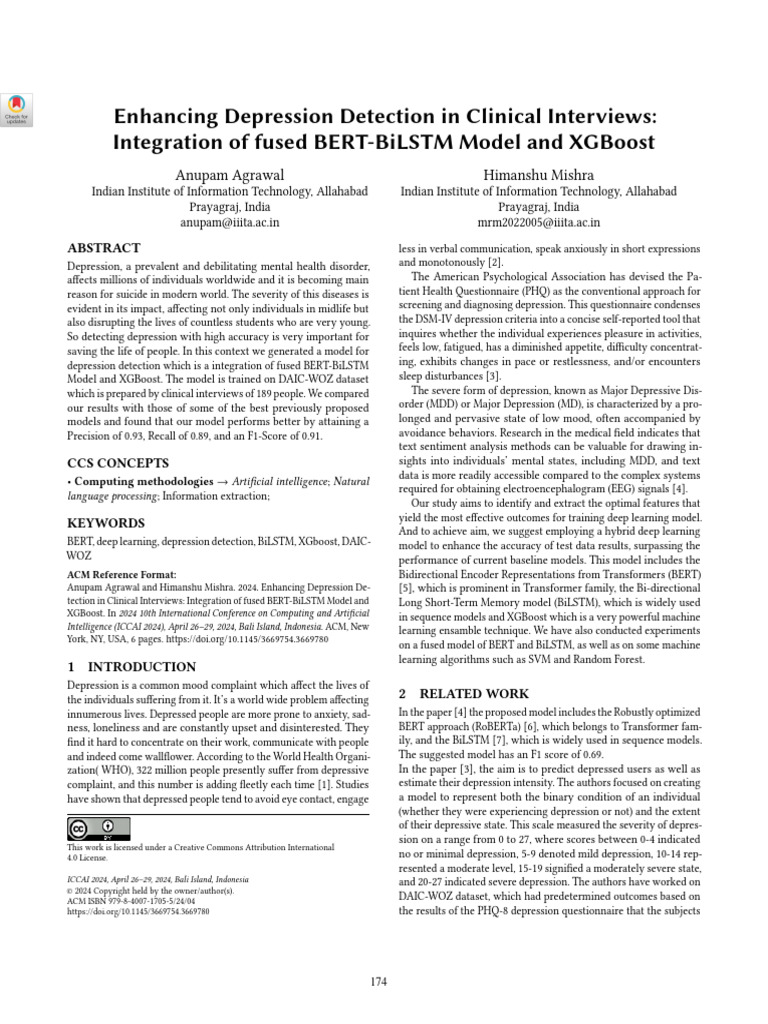 Enhancing Depression Detection in Clinical Interviews Integration of ...