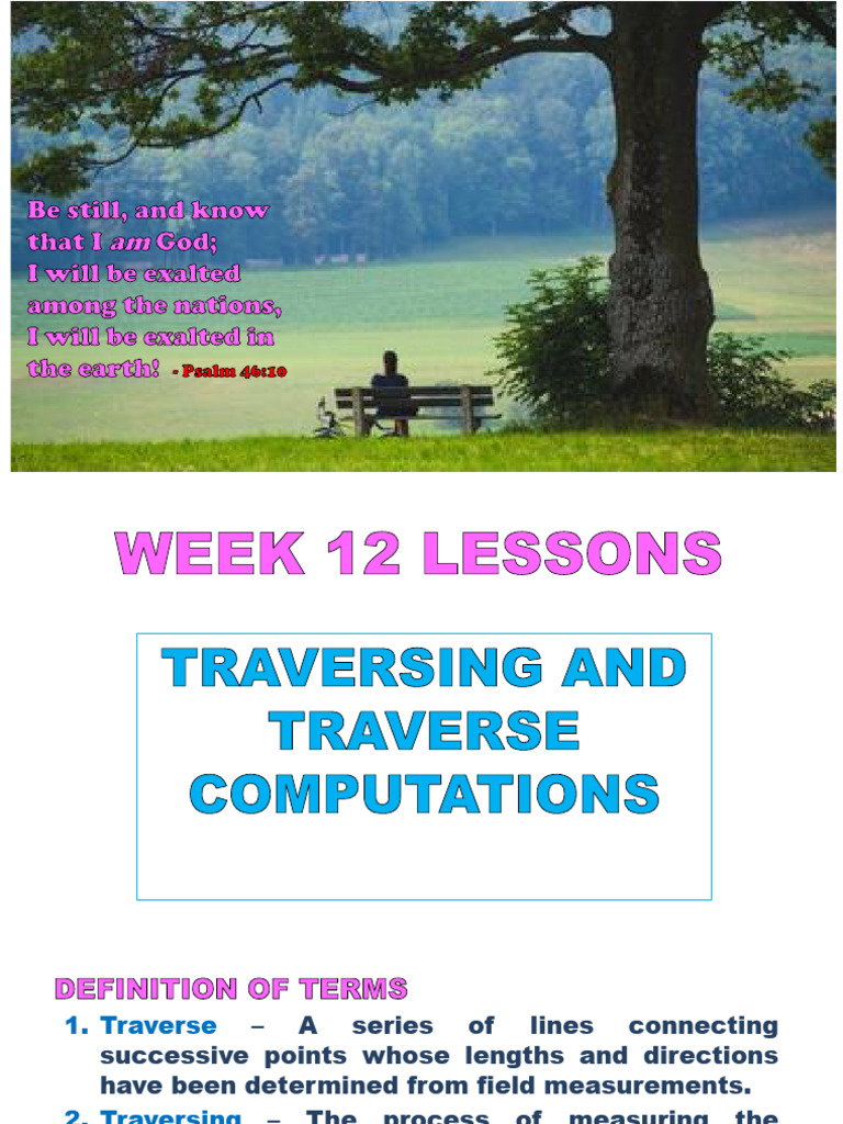 Traverse Computations and Techniques | PDF | Cartesian Coordinate ...