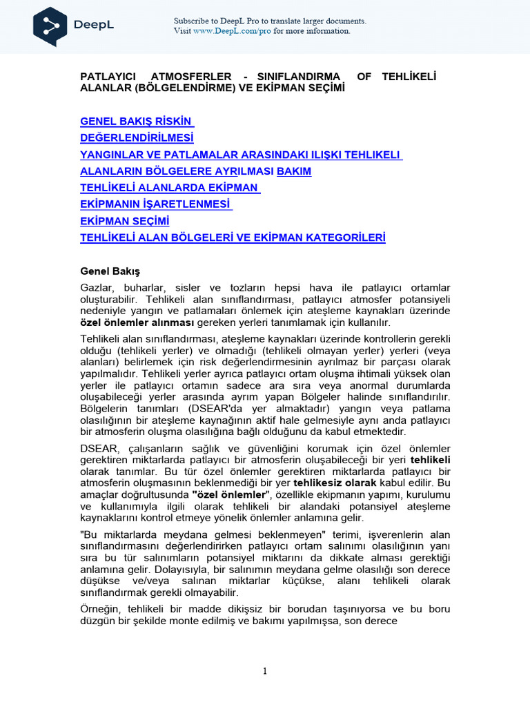 Classification of Hazardous Areas (Zoning) TR | PDF