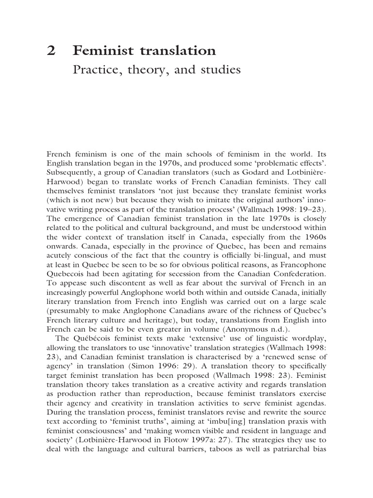 Feminist Translation Strategies Explained | PDF | Feminism | Gender Studies