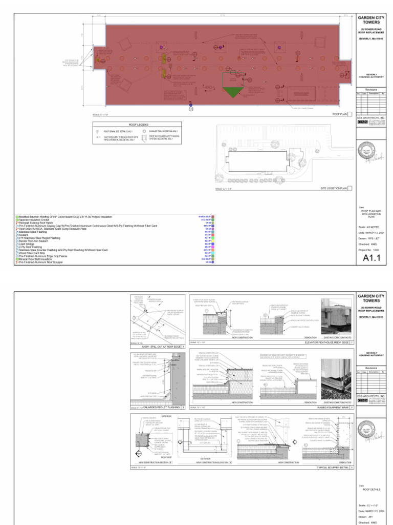 Marked Plans - Garden City Towers Roof Replacement | PDF