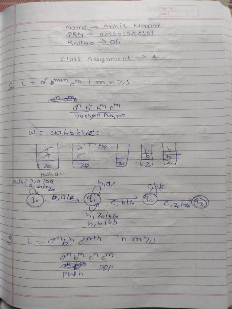 Toc Class Assignment 4 | PDF