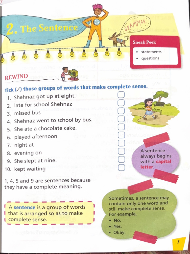 The Sentence Class 3 | PDF