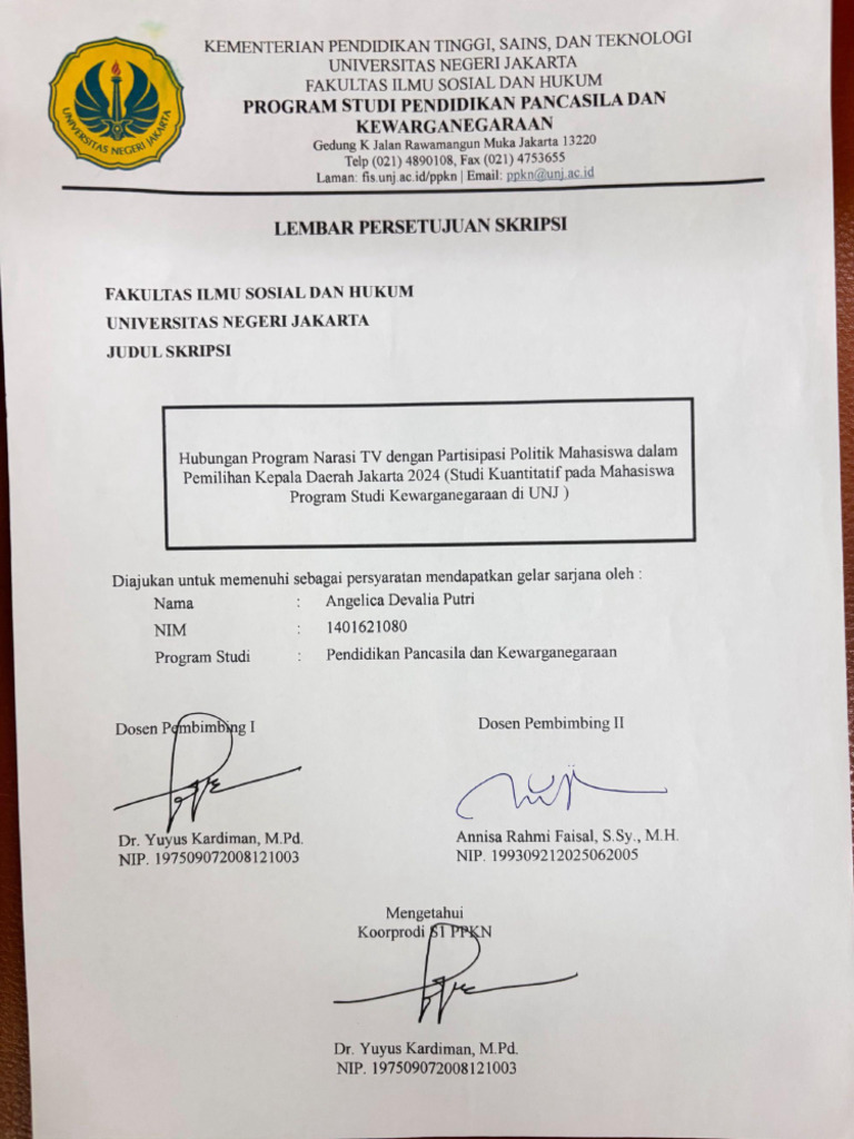 Lembar Persetujuan | PDF