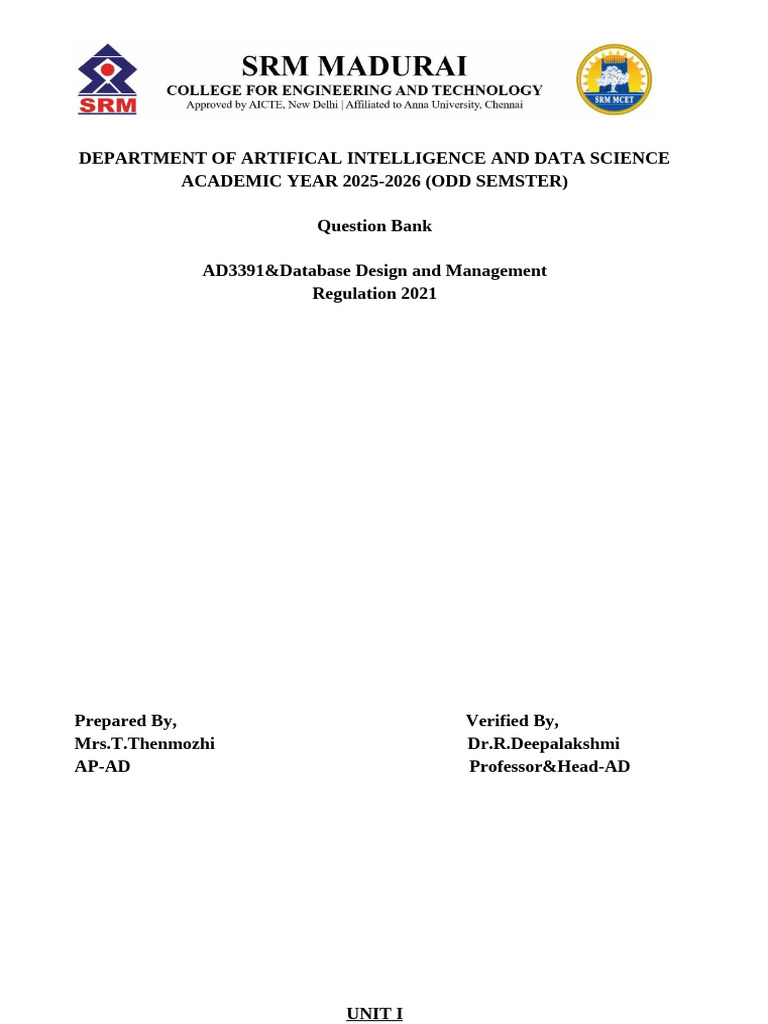 DBMS Question Bank | PDF | Relational Model | Relational Database