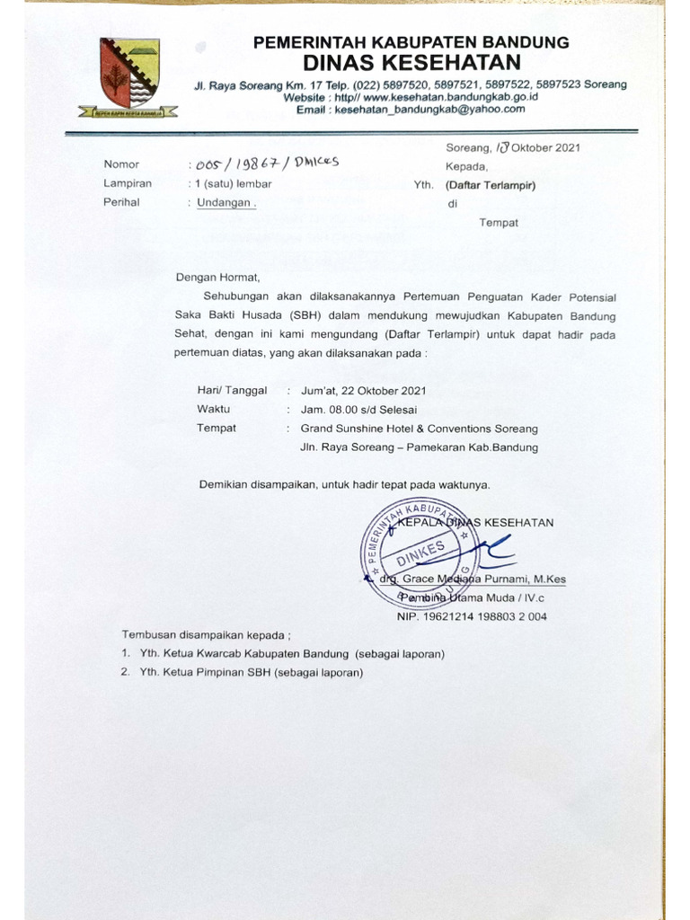 Surat Undangan SBH | PDF