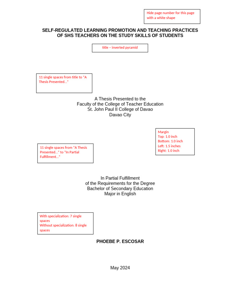 Thesis Manuscript Official Format | PDF | Learning | Self Efficacy
