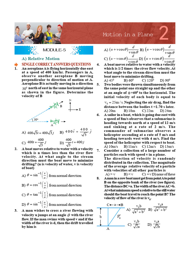 Motion in Plane Advanced | PDF | Acceleration | Trajectory