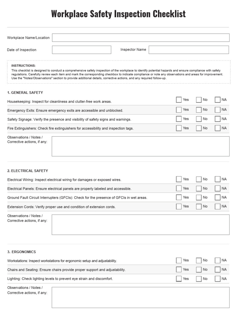 Tepl Workplace Checklist | PDF | Personal Protective Equipment | Occupational Safety And Health
