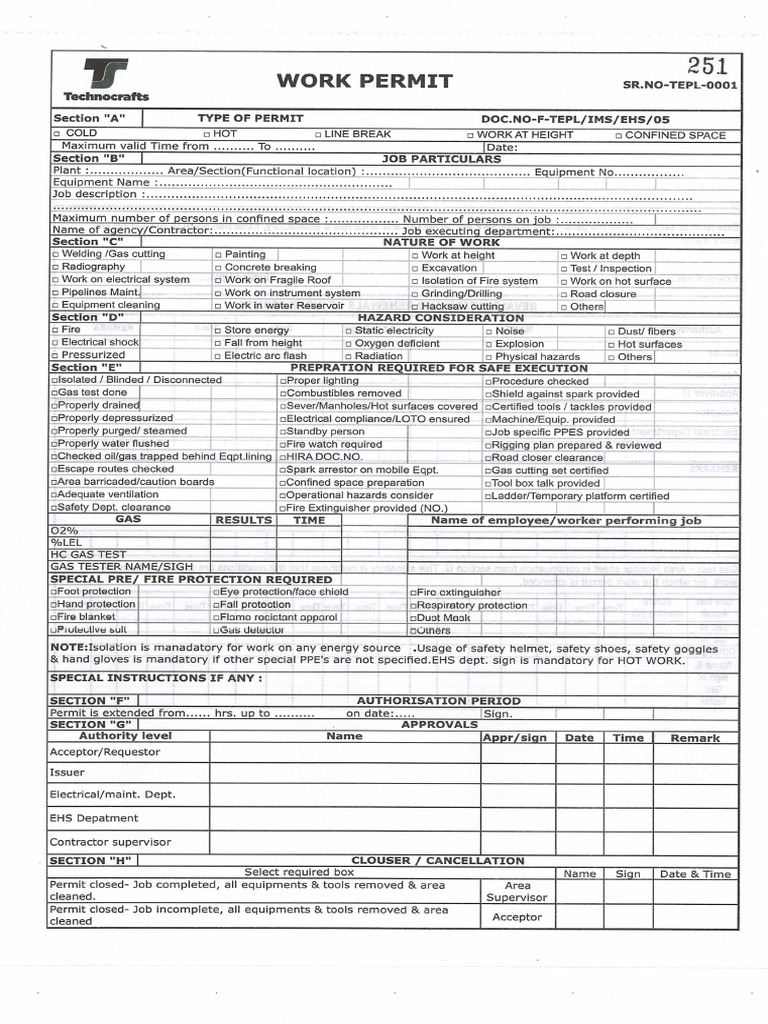 Tepl Work Permit | PDF