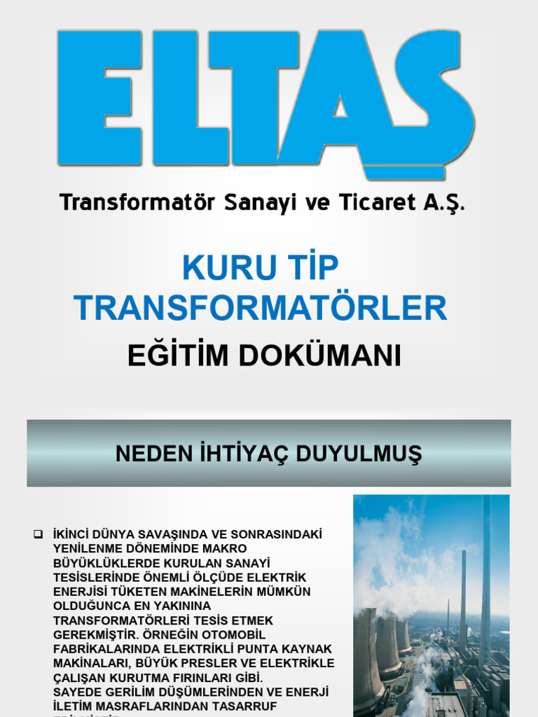 Kuru Tip Transformatör - Eğitim Dokümanı | PDF