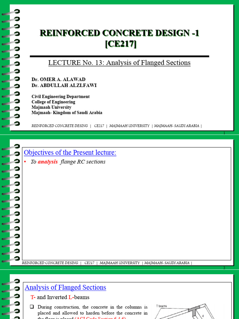 Analysis of Flanged Beam Sections | PDF | Beam (Structure) | Structural ...