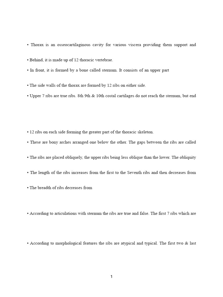 An Overview of Ribs, Sternum and Vertebrae - 240515 - 224322 | PDF ...