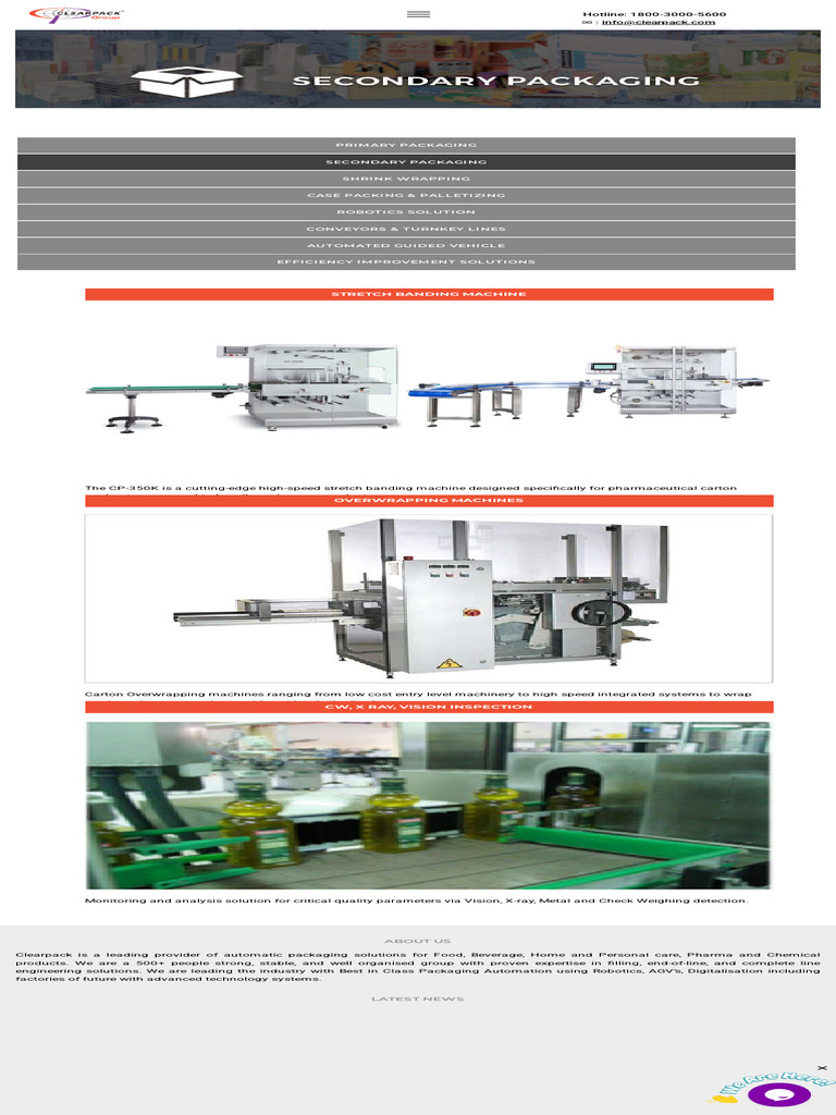 WWW - Clearpack Secondary Pack | PDF | Automation | Secondary Sector Of ...