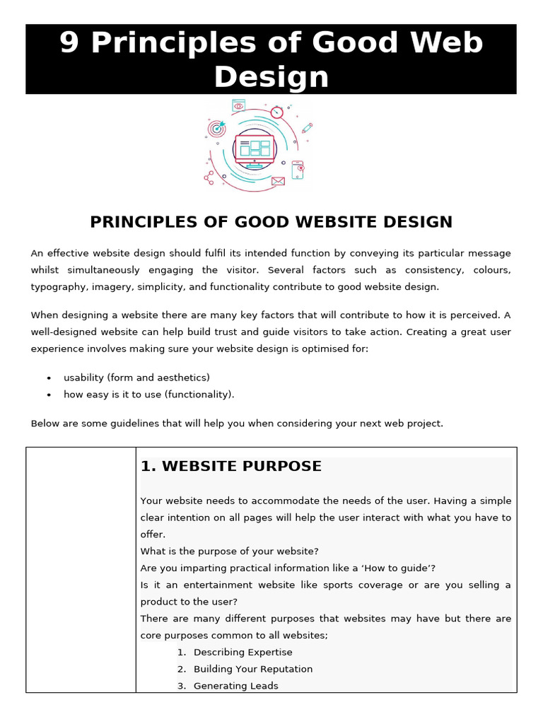 9 Principles of Good Web Design - Read Our Guidelines | PDF | Web ...
