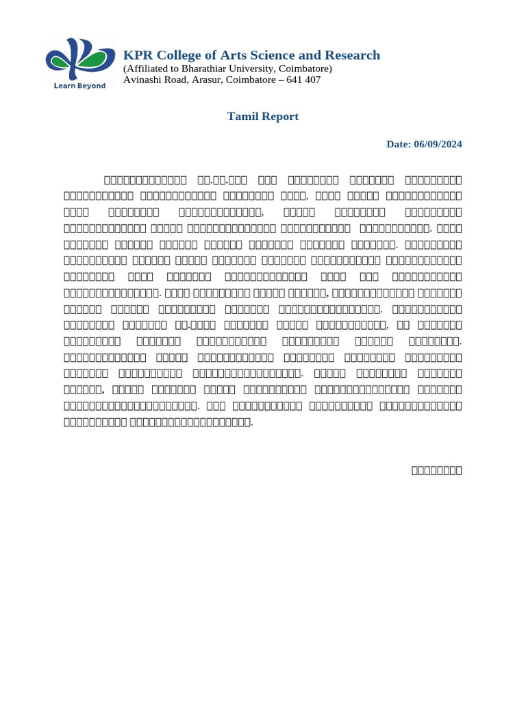 EDC Anthem Tamil Report | PDF