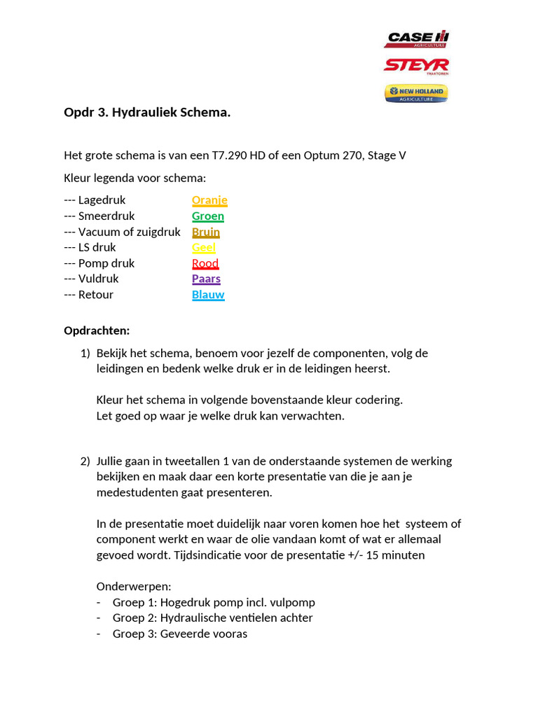Opdr. 3 - Hydrauliek Schema | PDF