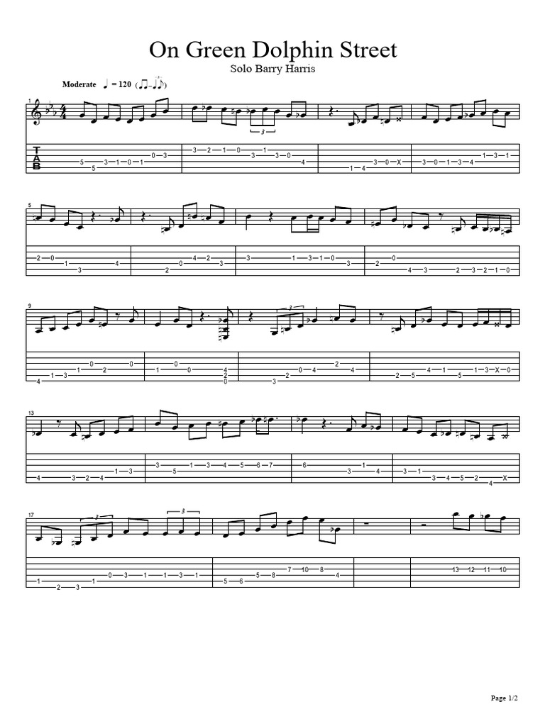 On Green Dolphin Street Sheet Music | PDF