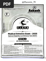 Aakash Test Series | PDF
