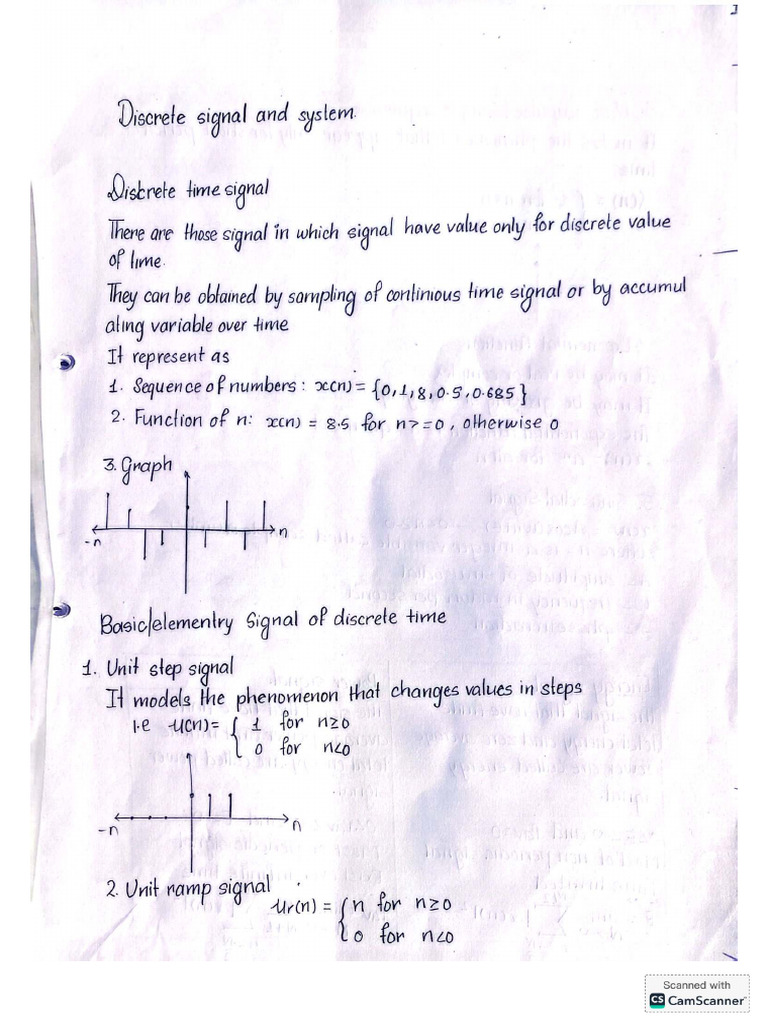 Digital Signal Analysis and Processing DSP Notes For Discrete Systems | PDF