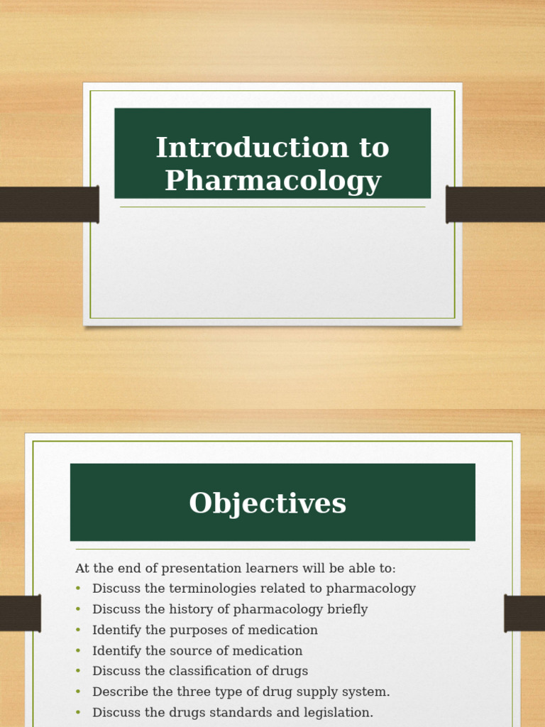 Introduction To Pharmacology | PDF | Pharmacology | Drugs