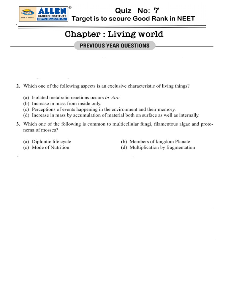 Quiz 7 | PDF