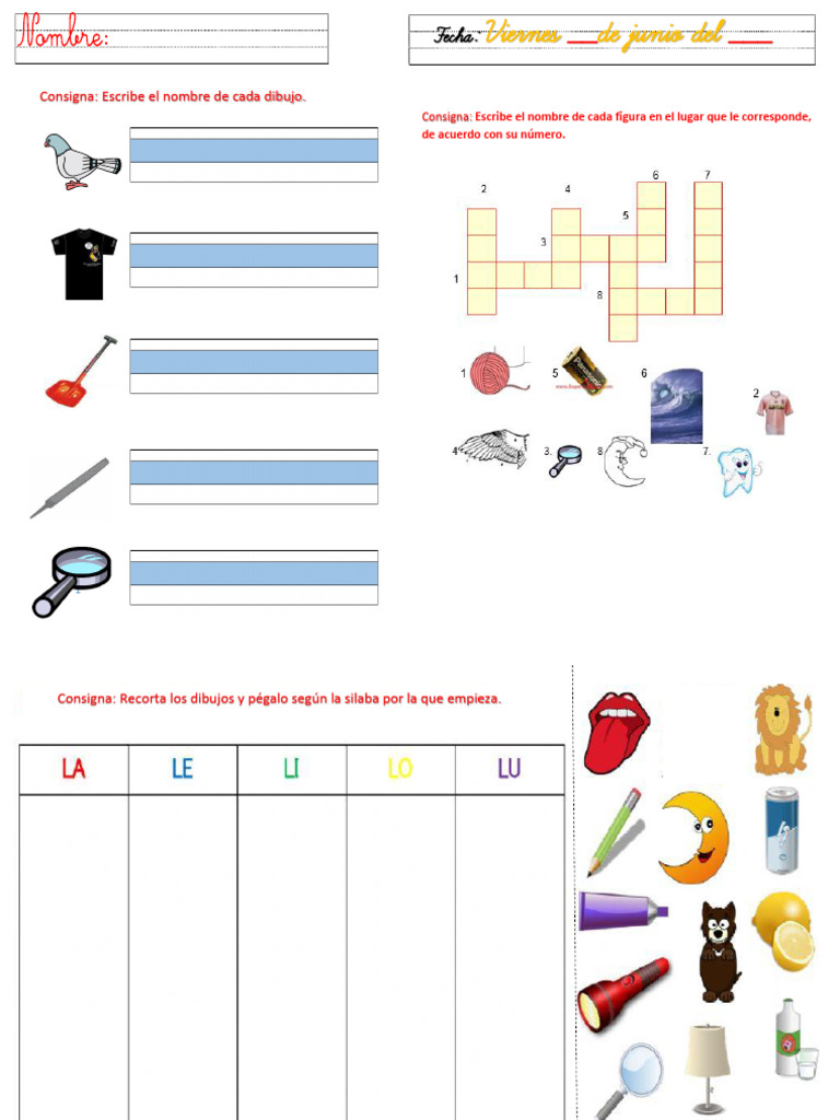 Hoja de Aplicación - Reforzando La Letra L | PDF