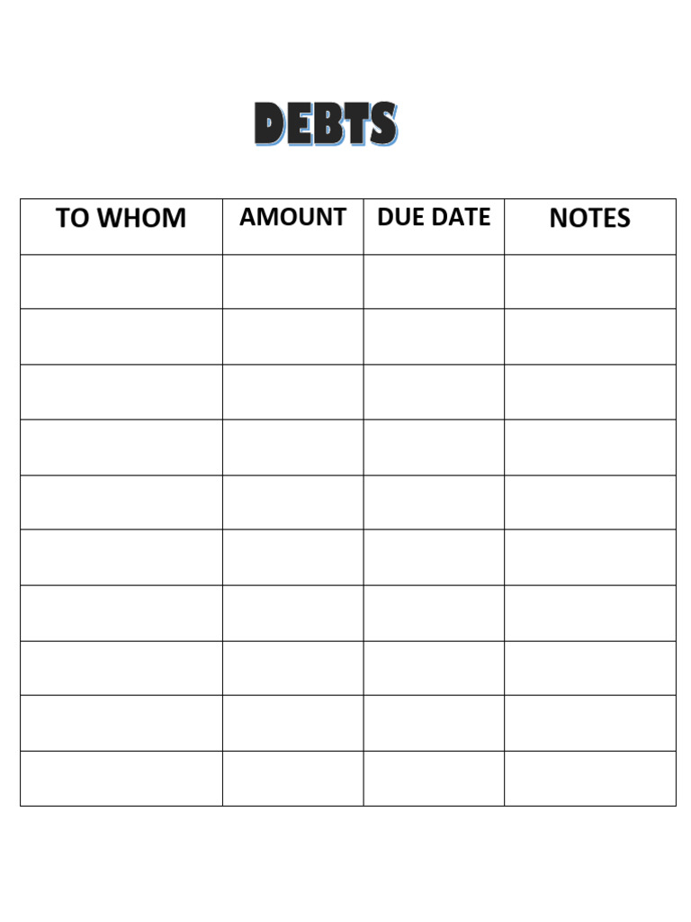 Debts | PDF